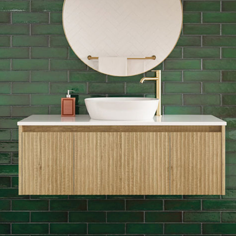 Alina Scandi Oak Fluted Vanity - Tile Power Penrith